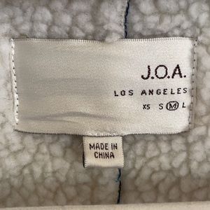 J.O.A. | Jackets & Coats | Joa Blue Denim Faux Sheep Jacket Bomber ...